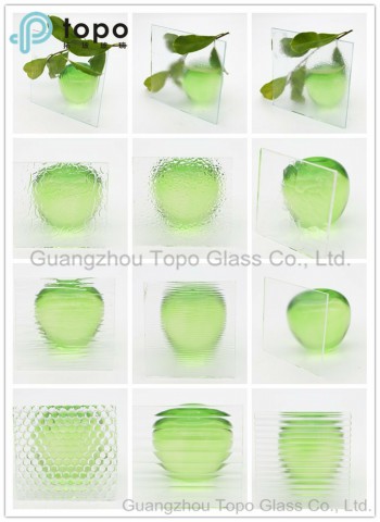 3mm 4mm 5mm 6mm 8mm Clear Figured Glass