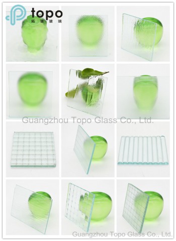 Clear Patterned Glass For Building And Decoration