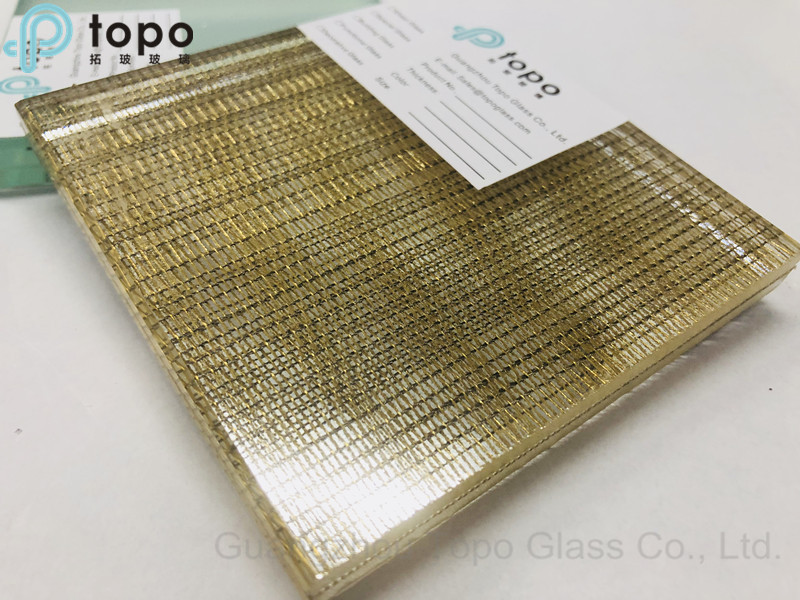 4mm+4mm Laminated Wire Mesh Glass