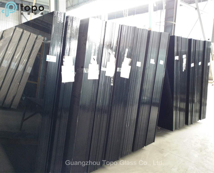 4mm, 5mm, 6mm, 8mm, 10mm Colored Black Glass For Building